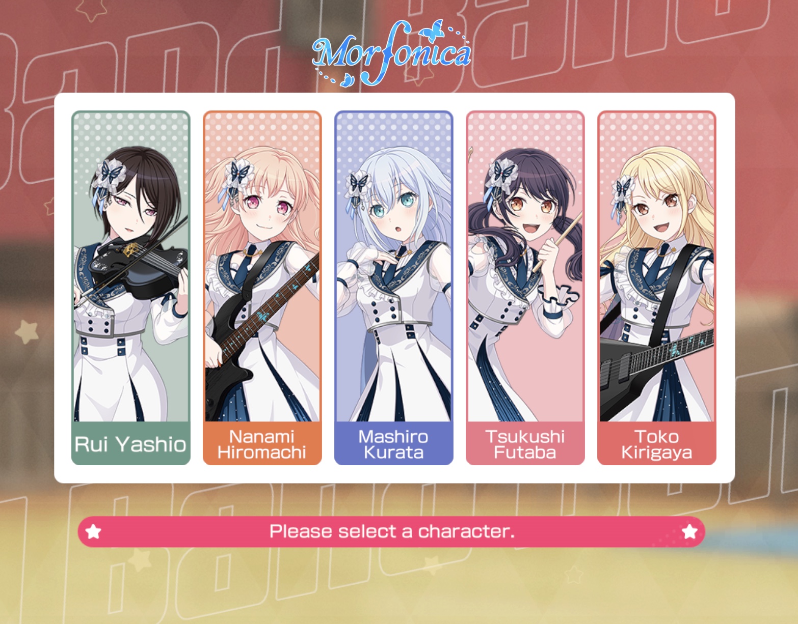 Please Select A Character: Who’s your favourite Morfonica Character ...