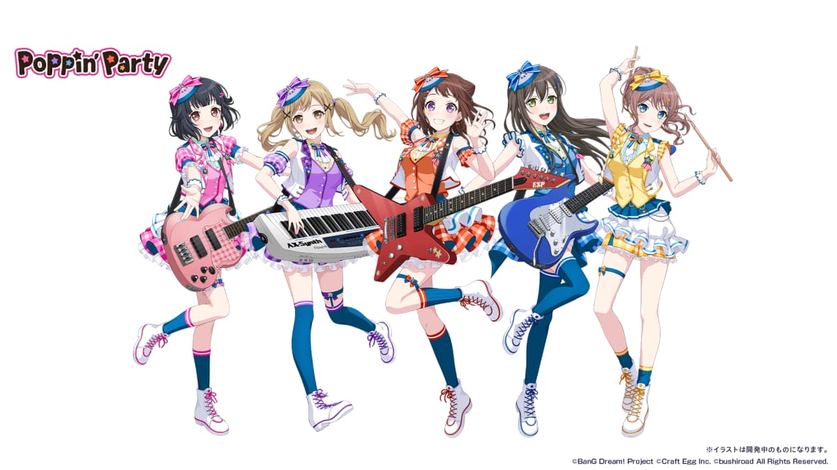 7年目の各バンドの新キービジュアルです♪ - Poppin'Party | Official art list | BanG Dream ...