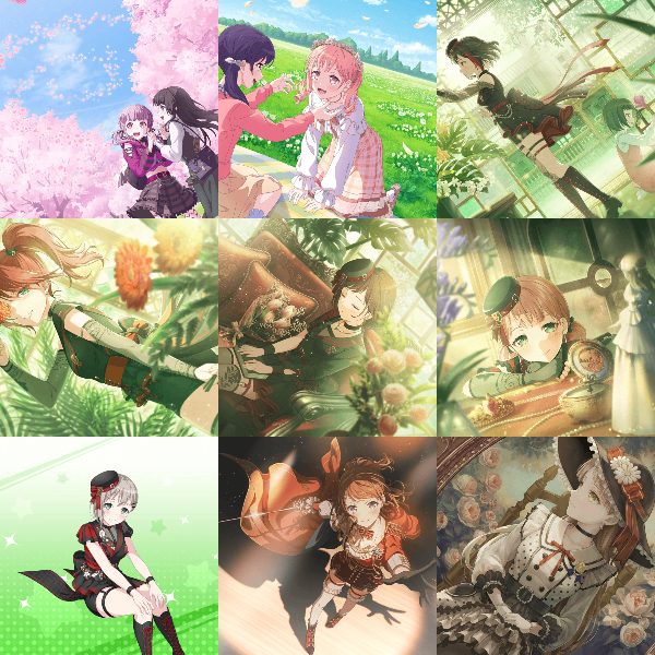 Cards list | Icons (Quick add) | Cards list | Girls Band Party ...